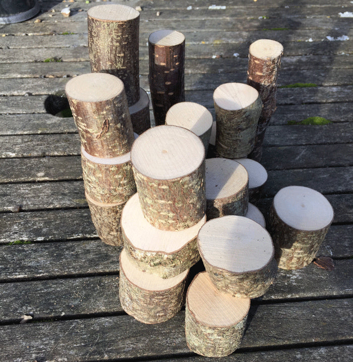 20 Mini Log Play Pieces – Outdoor Learning Resources